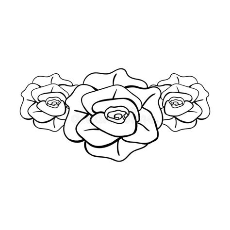 Rose Icon Design Template Vector Illustration Stock Illustration