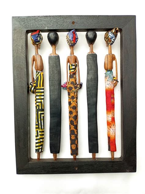 African Women Art Figurines Art Wall Hanging Frame African Sculpture By Jafeth Moiane