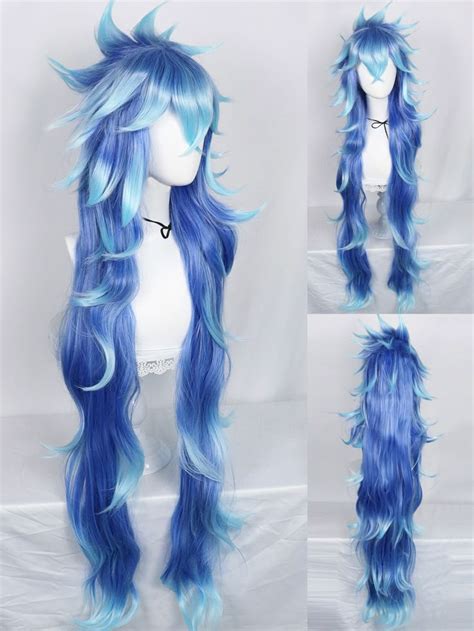 Multicolor Collar Synthetic Fiber Bangs Wig Embellished Wigs And Accs Snk