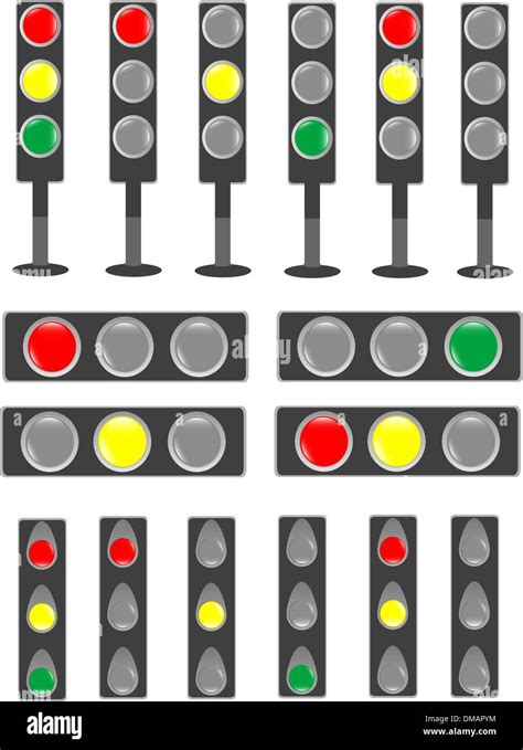 Traffic Light And Status Bar Semaphore Vector Stock Vector Image And Art