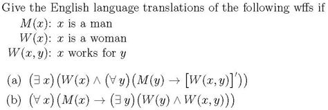 Solved Give The English Language Translations Of The Chegg Com