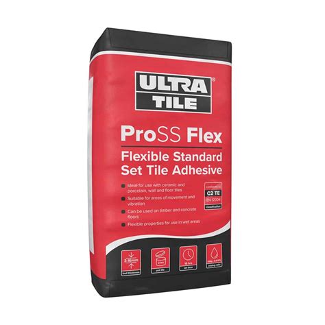 Pross Flex Grey Tile Adhesive Ultra Tile Flexible Standard Set