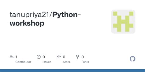 Github Tanupriya21python Workshop