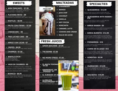 Sofias Antojitos Menu Updated November 2025