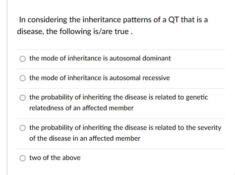 Solved In Considering The Inheritance Patterns Of A Qt That