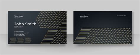 현대적인 우아한 심플한 블랙 골드 명함 디자인 템플릿 기업 컨셉으로 창의적인 고급스러움과 깨끗한 명함 벡터 일러스트 인쇄