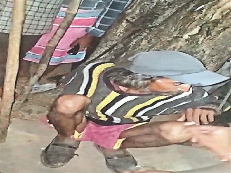 Suspected Youth Tied To Tree Injection Syringe And Knife Found In Bag