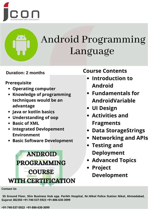 Learn Android Development With Our Course Icon Websolution Posted On