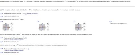 Solved A Write An Equation For The Inverse Function In The Chegg Com