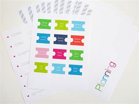 Downloadable Editable Printable Divider Tabs Template