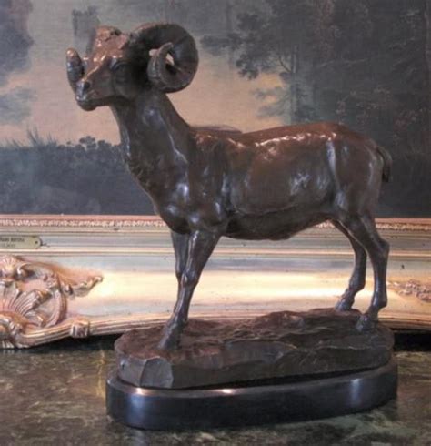 Splendid Bronze Sculpture Big Horn Sheep