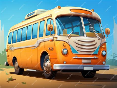 Premium Ai Image Long Bus Hd 8k Vector Illustration Wallpaper