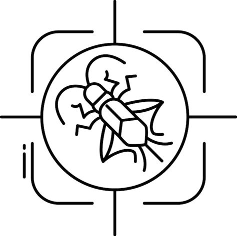 Premium Vector Insect Detection Outline Vector Illustration