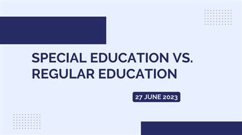 Special Education Vs Regular Educationpdf