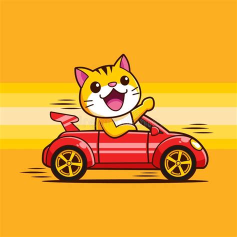 Cute Cat Cartoon Driving Car Stock Illustrations 393 Cute Cat Cartoon