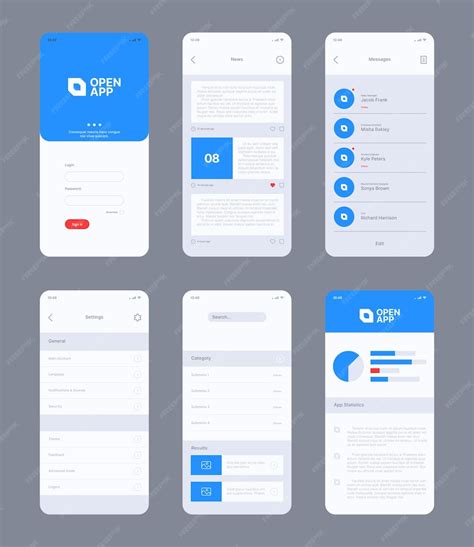 Premium Vector Smartphone Ui Design Web Frames Layout Template Mobile Application Ui Kit