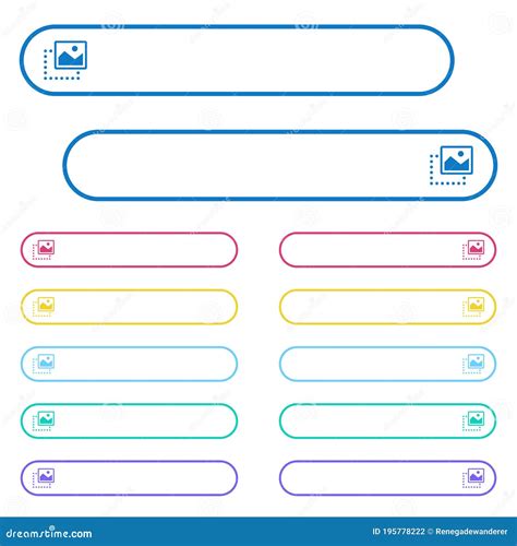Drag Image To Top Right Icons In Rounded Color Menu Buttons Stock Vector Illustration Of Right