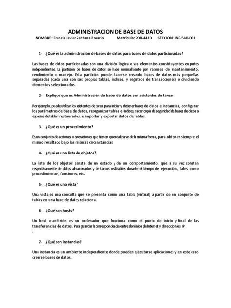 Administracion De Base De Datos Practica 2 Pdf Bases De Datos