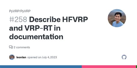 Describe HFVRP And VRP RT In Documentation Issue PyVRP PyVRP GitHub