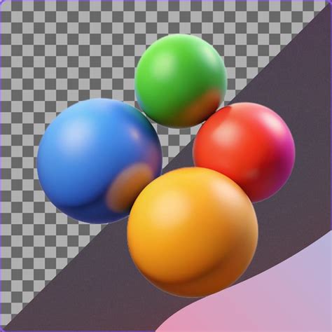 Colorful Spheres Abstract Design Premium Ai Generated Psd