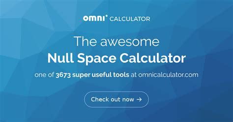 Null Space Calculator