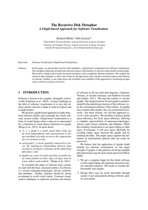 Pdf The Recursive Disk Metaphor A Glyph Based Approach For Software