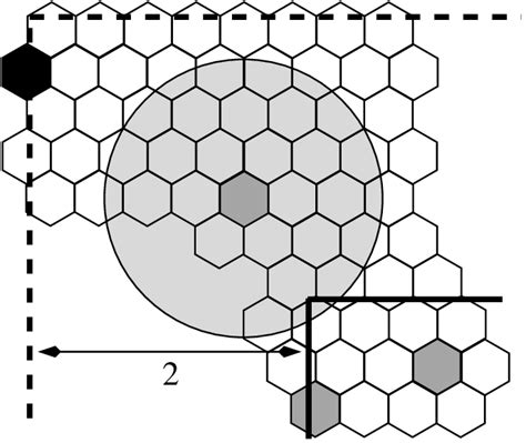 Here Part Of A Regular Hexagonal Tiling Is Depicted Close To The Corner Download Scientific