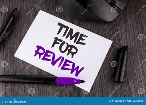 Handwriting Text Writing Time For Review Concept Meaning Giving Feedback Evaluation Rate Job