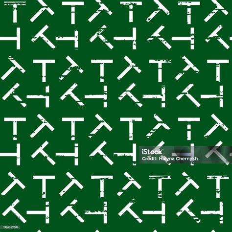 녹색 배경에 매끄러운 추상 패턴 문자 T 화이트 텍스처 벡터 일러스트 0명에 대한 스톡 벡터 아트 및 기타 이미지 0명 공휴일 교육 Istock