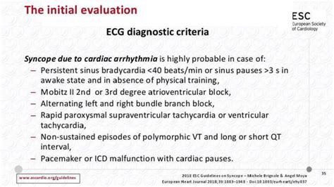 2018 Syncope Slide Set Guidelines Pptttx Ppt