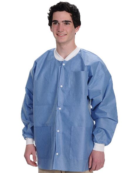 Heavy Weight Disposable Lab Jackets Blues