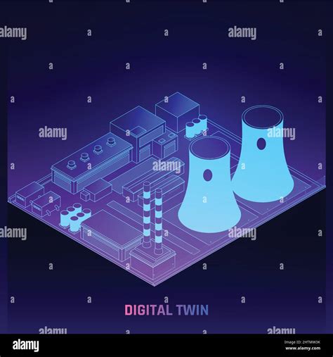 Digital Twins Production Process Simulation Technology At Power Generation Plant Isometric
