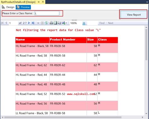 Parameters In Ssrs Sql Bi Tutorials