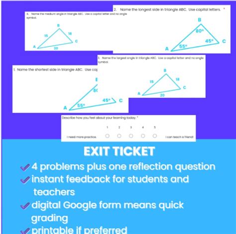 Side Angle Theorem Notes Practice Exit Ticket Geometry High School