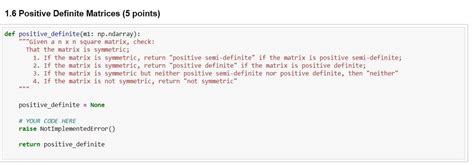 Solved Python Algebra Given A N X N Square Chegg Com