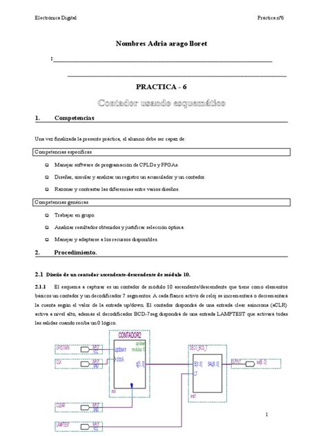 Practica 6 Pdf Vhdl Arreglos De Compuertas Lógicas Programables