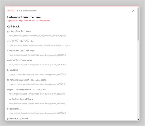Nextjs With Keycloak Error Rnextjs