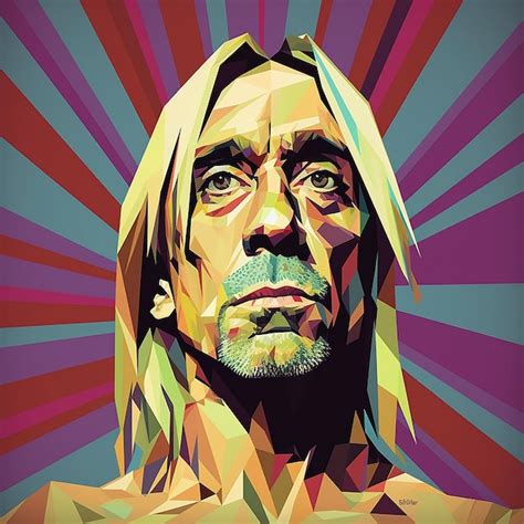 Premium Ai Image Iggy Pop Has A Thin Angular Face With Prominent Cheekb Photos