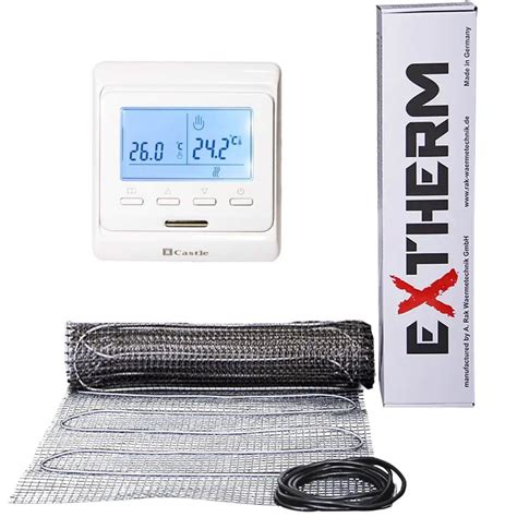 Нагревательный мат Extherm 9 м2 + программируемый терморегулятор Е 51. ...