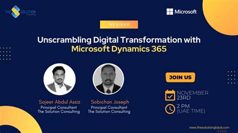 Webinar Digitaltransformation Microsoft Microsoftpartner The Solution Consulting Fzco