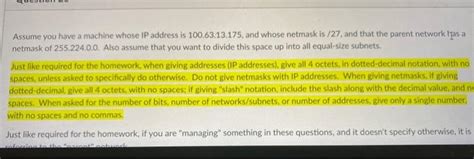 solved assume you have a machine whose ip address is