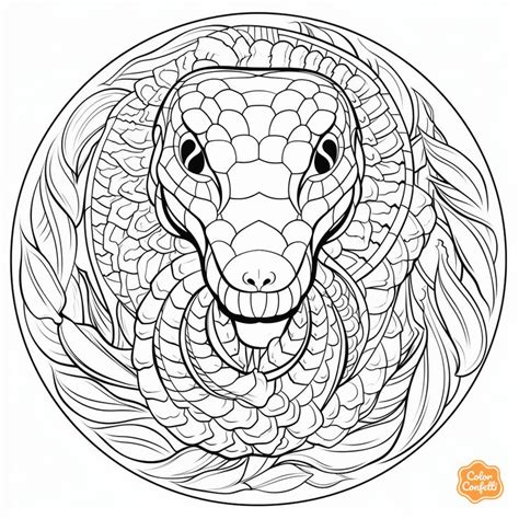 Burmese Python Coloring Page For Adults Free Printable