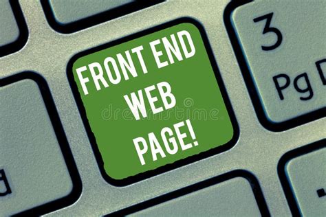 word writing text front end web page business concept for converting