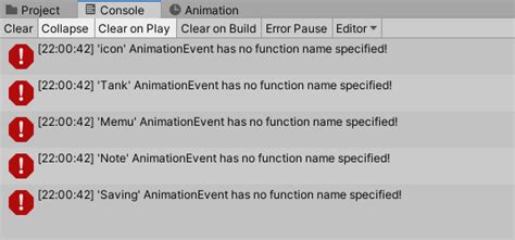 유니티 애니메이션 오류 Animationevent Has No Function Name Specified 네이버 블로그