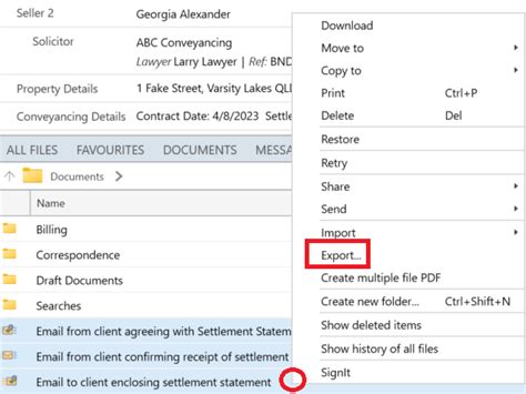 Bulk Export Emails From A Matter Trisearch