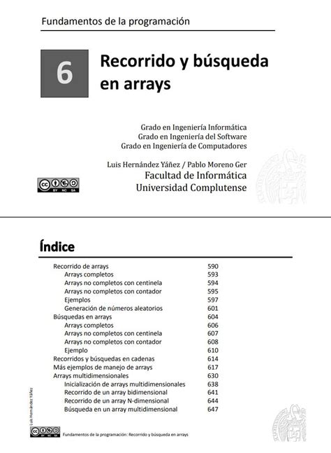 Pdf De Programación 6 Algoritmos De Recorrido Y Búsqueda De Arrays Fundamentos De La