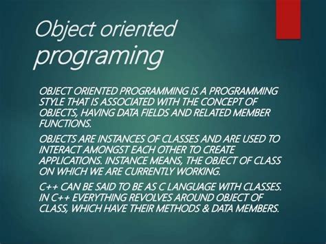 Object Oriented Programing