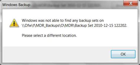 BACKUP To Network Location Ok But Can T RESTORE Windows Forums