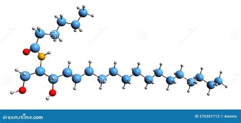 Ceramide Molecular Structure Isolated On White Royalty Free