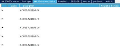 File XCube AZRTOS Packs List Png Stm Mcu